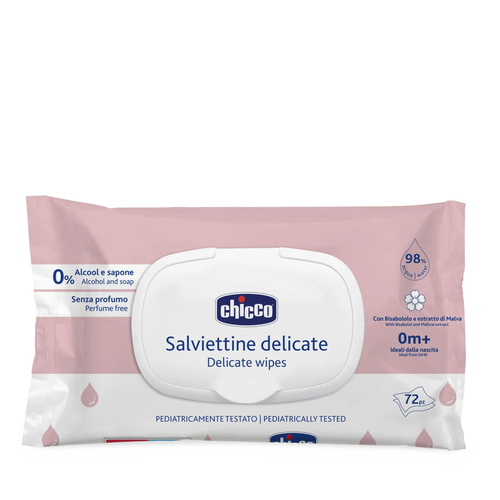 Chicco Delicate Wipes 72Units – Be & Care
